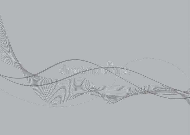 Gray Abstract Background with Waves Stock Vector - Illustration of ...