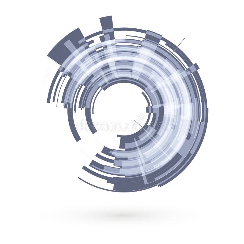 Gray Abstract Circle. Raster Stock Illustration - Illustration of cover ...