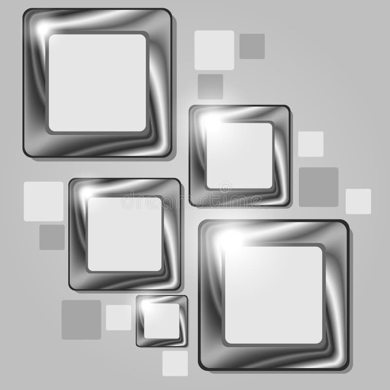 Gray abstract frames stock vector. Illustration of backdrop - 26849437