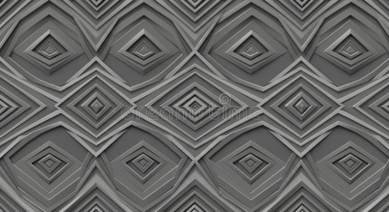 Gray Abstract Geometric Pattern Featuring a Series of Overlapping ...