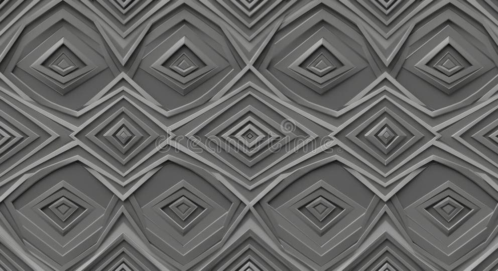 Gray Abstract Geometric Pattern Featuring a Series of Overlapping ...