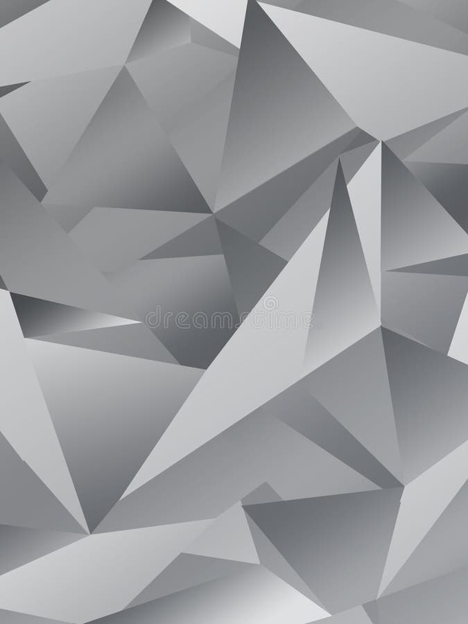 Gray Abstract Geometric Polygonal Background Stock Illustration ...