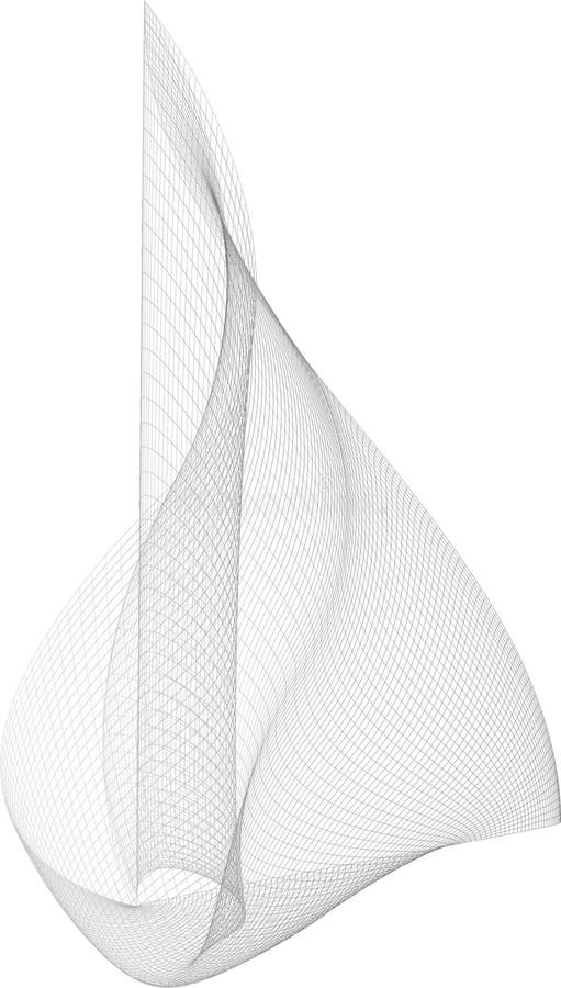 Gray Abstract Mesh Wave on White Background. Design Element for ...