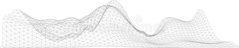 Gray Abstract Mesh Wave on White Background. Design Element for ...