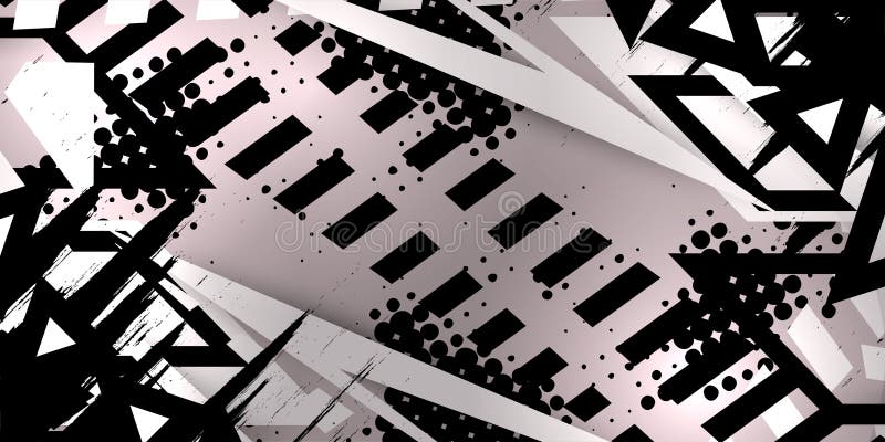 Gray Abstract Racing Background and Black Pattern Stock Illustration ...