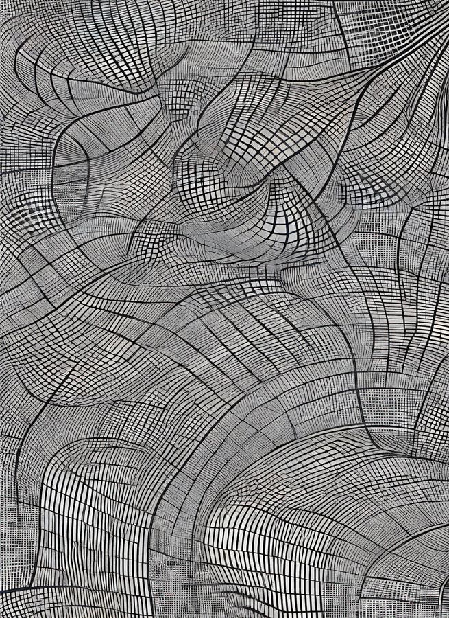 Gray Abstract Texture, Irregular Lines and Shapes, Created by ...