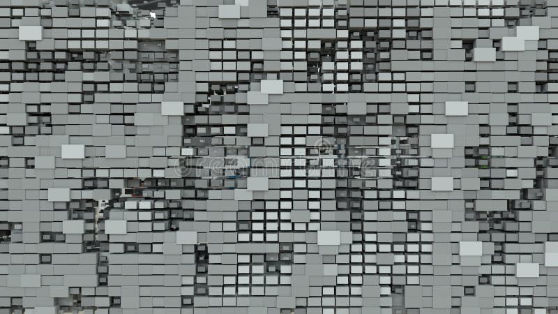 Gray Abstraction with Lots of Cubic Elements of Different Shades and ...