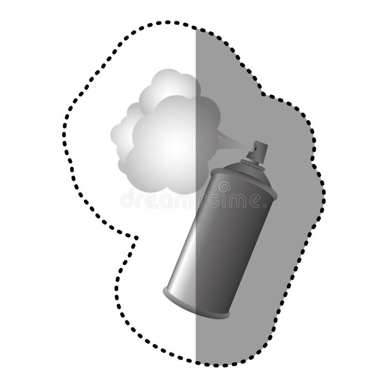 Silhouette Aerosol Spray Bottle Can Icon Stock Illustration ...