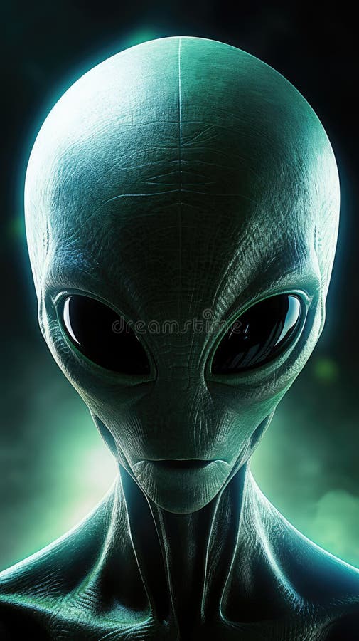 Gray Alien Portrait. Alien Creatures on Earth. Aliens from Outer Space ...