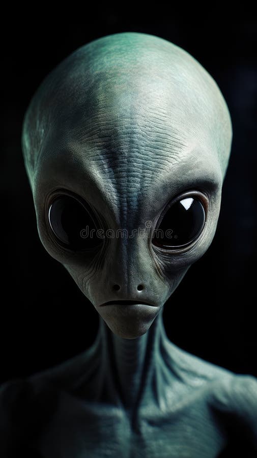 Gray Alien Portrait. Alien Creatures on Earth. Aliens from Outer Space ...