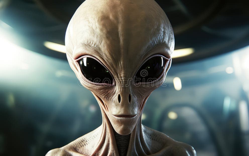 Gray Alien Portrait. Alien Creatures on Earth. Aliens from Outer Space ...