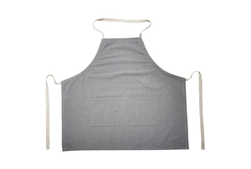 Black and Gray Apron for Kitchen Top View. Isolated on White Background ...