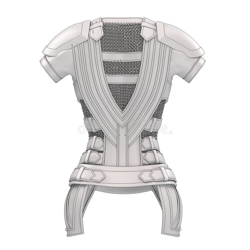 Gray Armor Stylized For Cartoon Style On Isolated White Background. 3d ...
