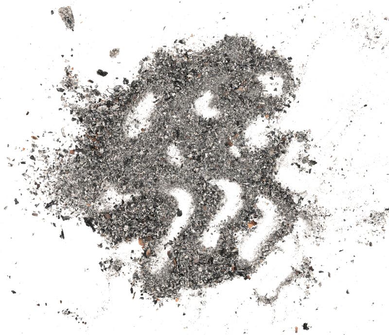 Cigarette with Ash Isolated on White Background. Goby Consumed ...