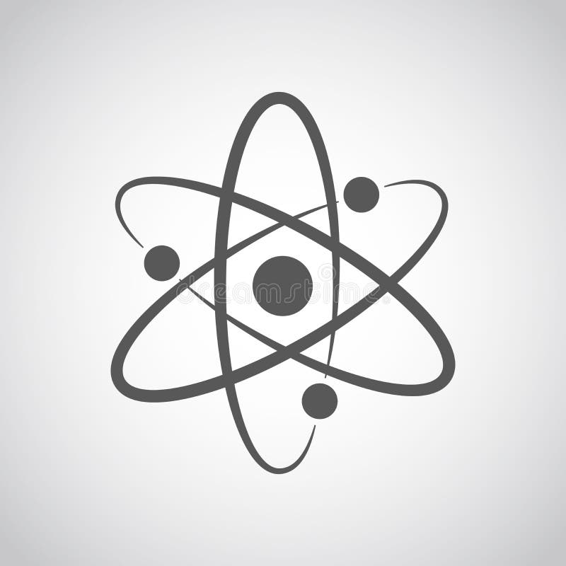 Gray Atom Icon. Vector Illustration. Stock Illustration - Illustration ...