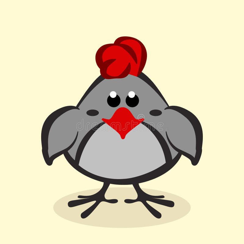 Gray Baby Chick, Vector Isolated Icon. Cartoon Baby Chick Stock Image ...
