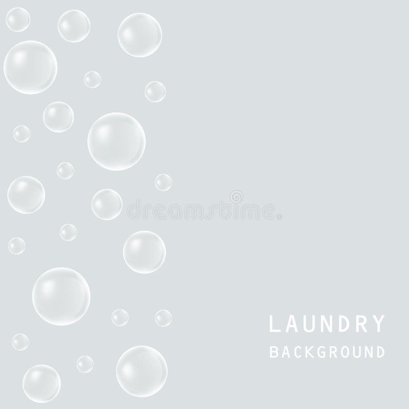 Gray Background with Bubbles. Laundry Pattern Stock Vector ...