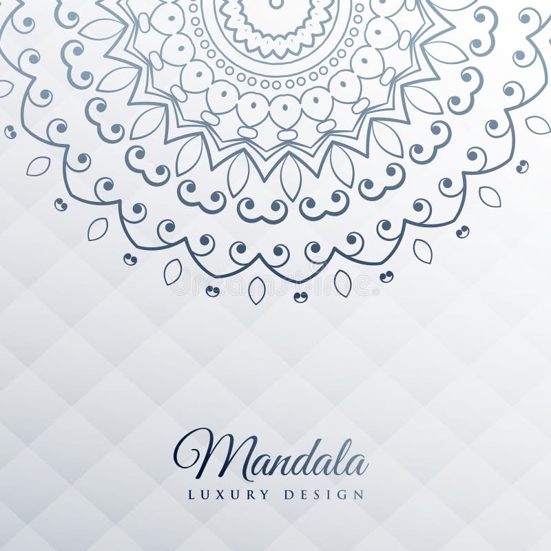 Gray Background with Mandala Decoration Stock Vector - Illustration of ...