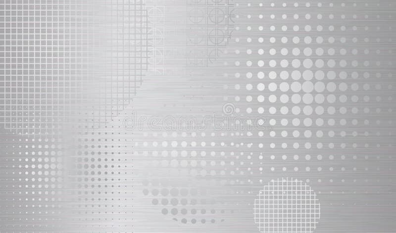 Gray Background with Round Decorated Shapes Stock Vector - Illustration ...