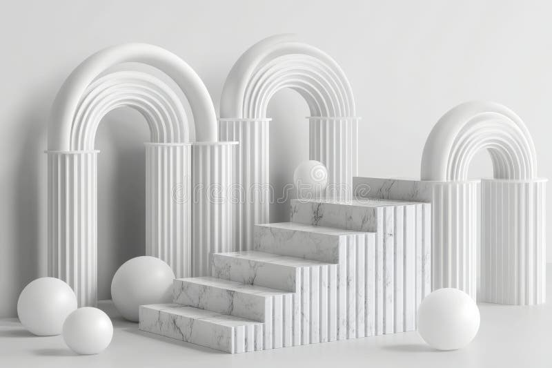 The Gray Background Serves As a Simple Setting for a Minimalist White ...