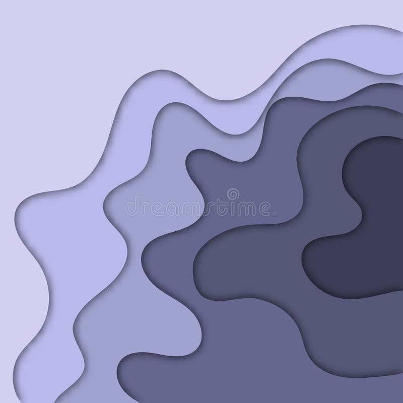 Gray Background Wave Paper Art Design. Paper Cut Vector Illustration ...