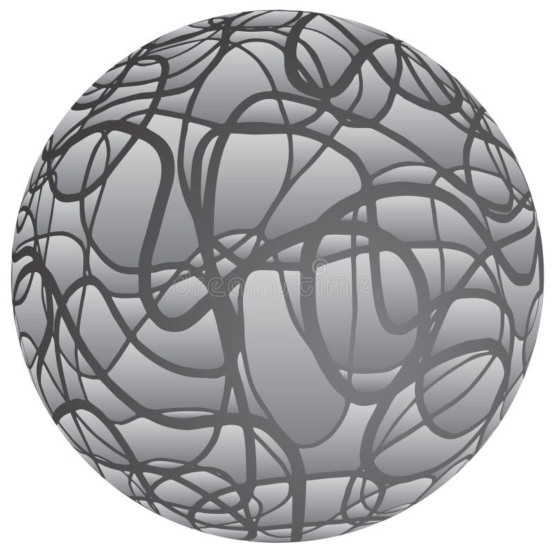 Gray ball stock vector. Illustration of round, decoration - 223204676