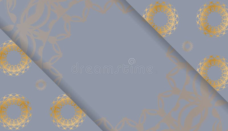 Gray Banner with Antique Gold Pattern and Place Under Your Text Stock ...