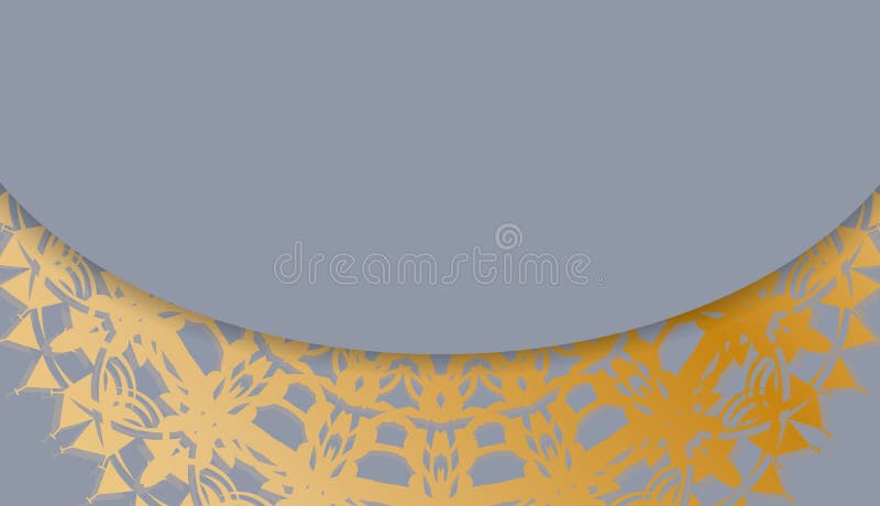 Gray Banner with Antique Gold Pattern and Space for Your Logo or Text ...