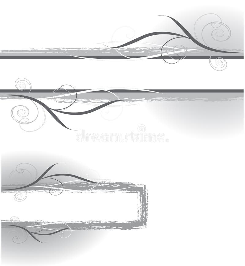 Swirly web headers stock illustration. Illustration of banner - 10425170