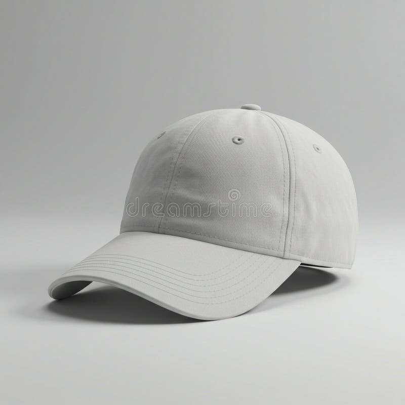 Gray Baseball Cap Isolated on White for Mockup and Design Stock ...