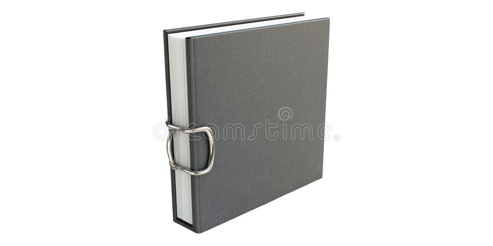 Gray Binder 3D Isolated on Transparent Background Stock Image - Image ...
