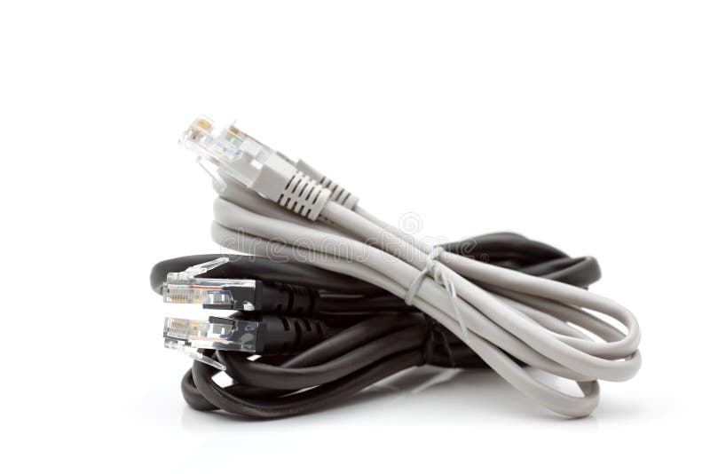 Gray and Black Internet Cable Stock Image - Image of link, connector ...