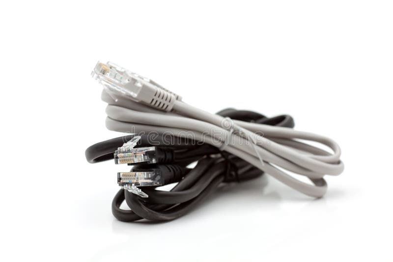 Gray and Black Internet Cable Stock Image - Image of connector, home ...