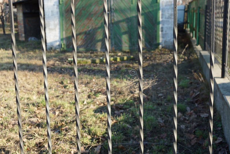 Gray Black Metal Texture of Iron Bars in the Pattern in the Wall Stock ...
