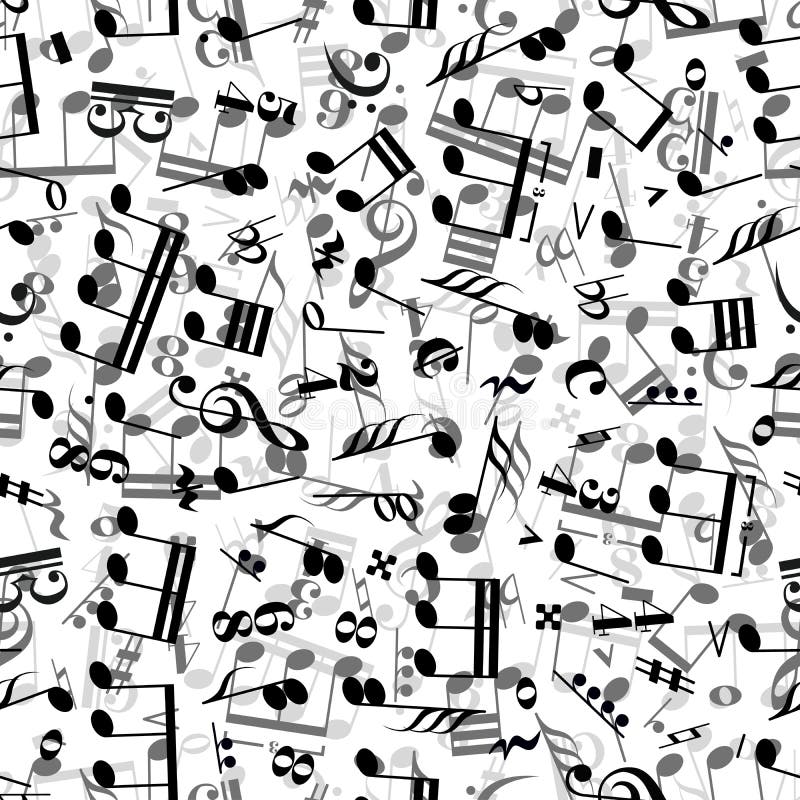 Music Note Repeating Pattern Stock Illustrations – 360 Music Note ...