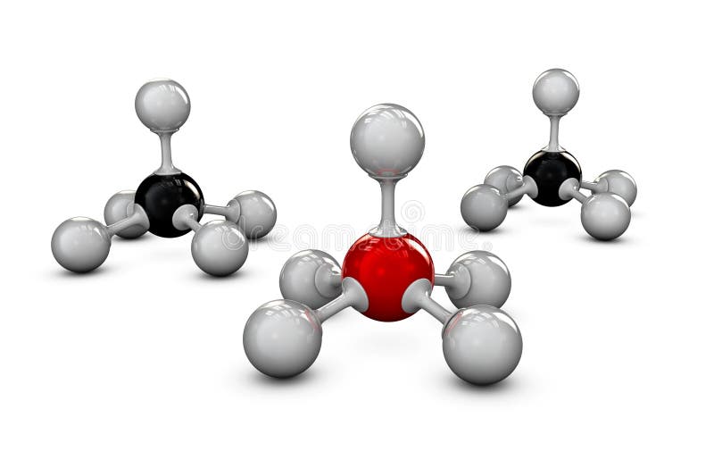 Gray and Black Molecules Structure, Isolated White Stock Illustration ...