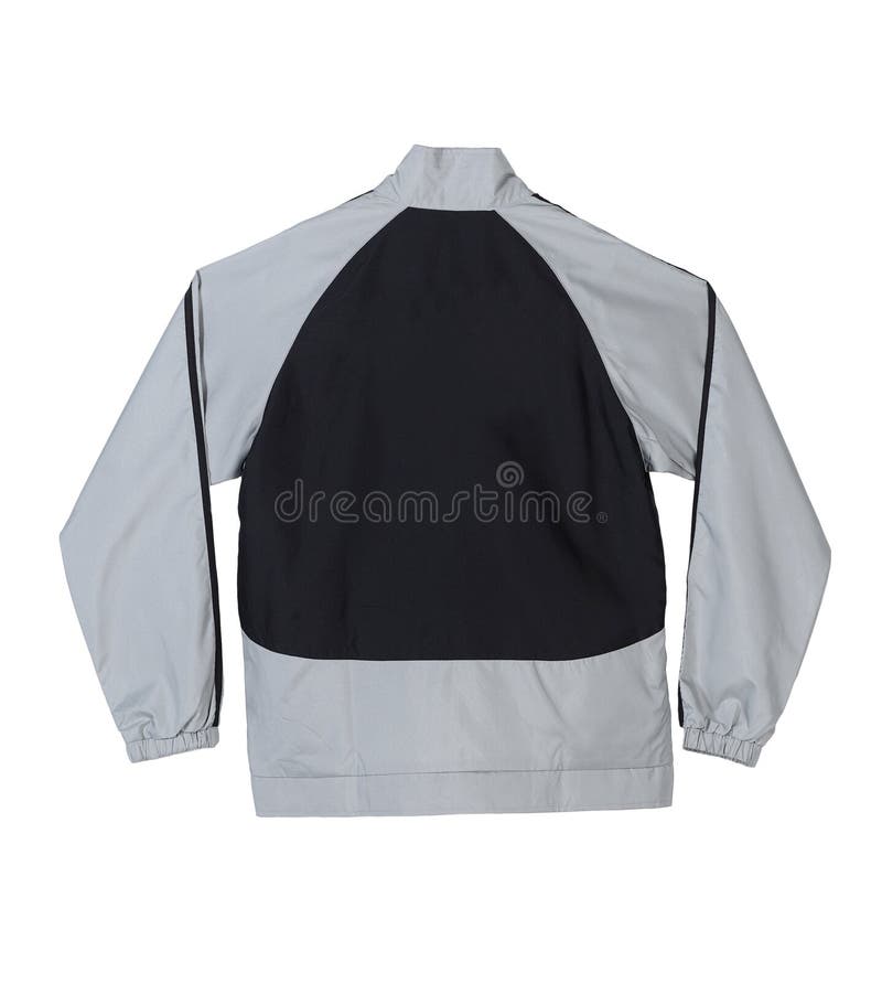 Gray and Black Sport Jacket with Blank Back Stock Image - Image of ...