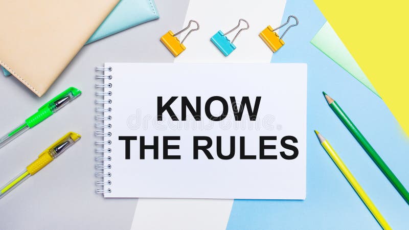 On a Gray and Blue Background are Stationery of Yellow-green Color, a ...