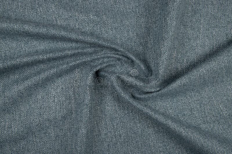 Gray Blue Fabric Texture - Close-up of a Piece of Crushed and Twisted ...