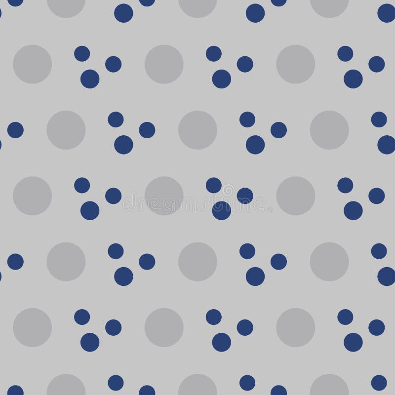 Gray and Blue Geometric Pattern of Small and Large Circles. Dark Blue ...