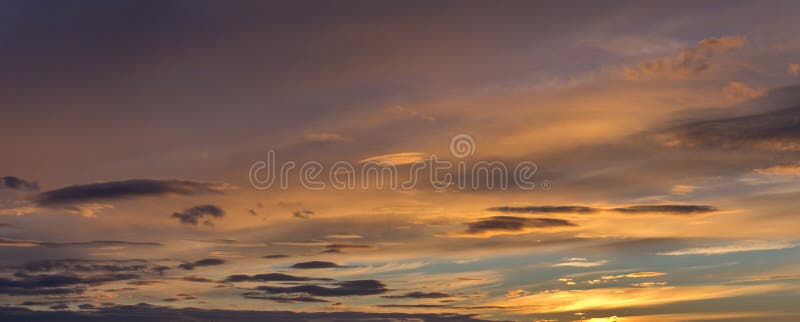 Gray, Blue and Orange Cloud at Sunset Stock Image - Image of spring ...