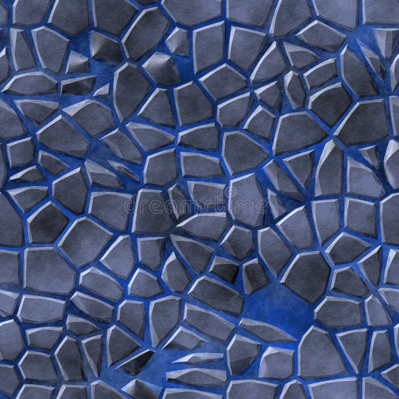 Gray, Blue Seamless Paving Texture Stock Illustration - Illustration of ...