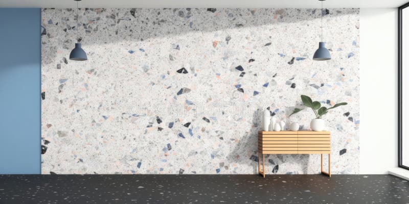 Gray and Blue Terrazzo Stone Texture for Modern Interior Design. Stock ...