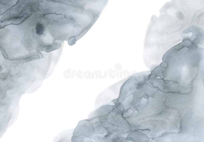 Gray Blue Watercolor Gradient Background Stock Illustration ...