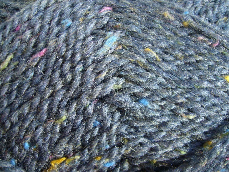 Gray-blue Yarn, Threads for Knitting. Wool Tweed Knitting Threads ...