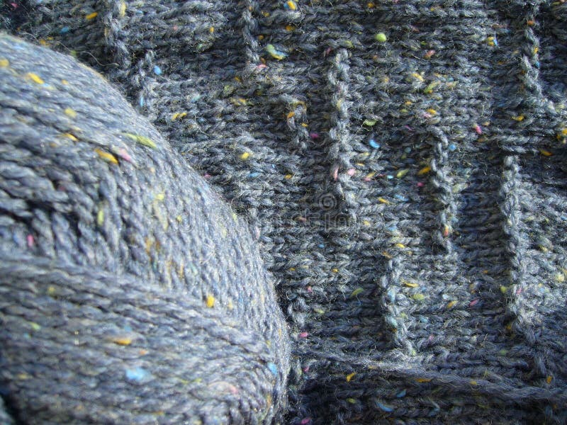 Gray-blue Yarn, Threads for Knitting. Wool Tweed Knitting Threads ...
