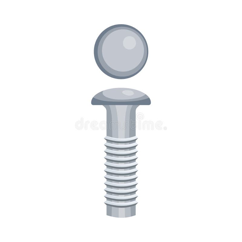 Gray Bolt. Vector Illustration on a White Background. Stock Vector ...