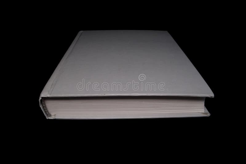Gray Book with Blank Covers on a Black Background Stock Image - Image ...