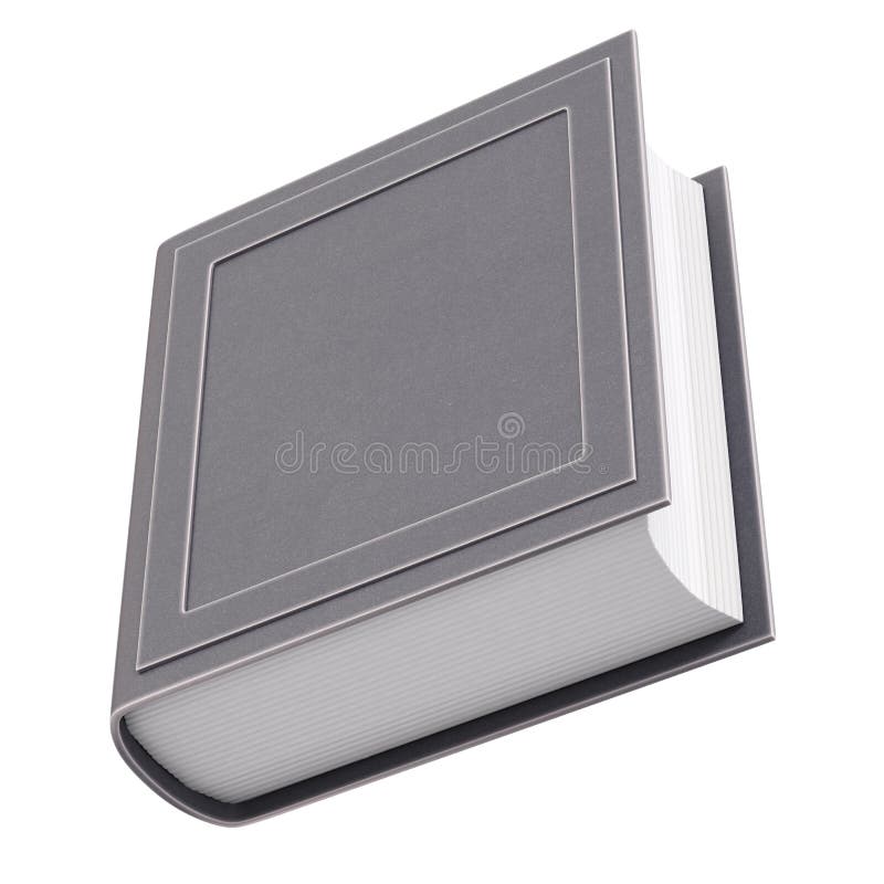 Gray Book Illustration on Dark Background Stock Vector - Illustration ...