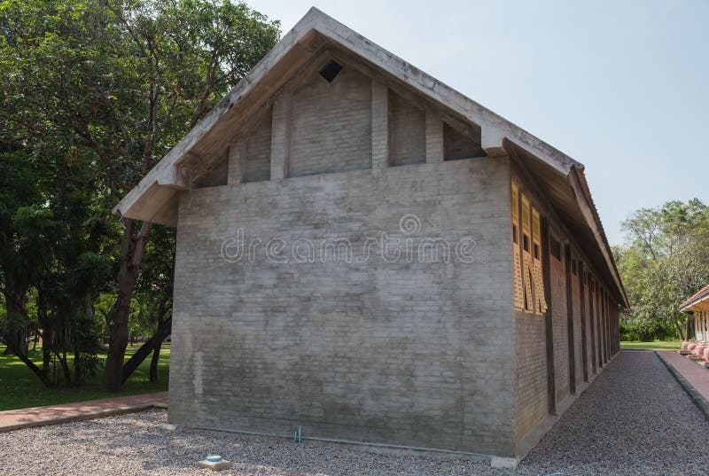 Gray Brick Brick Building. Vintage Style Stock Photo - Image of estate ...